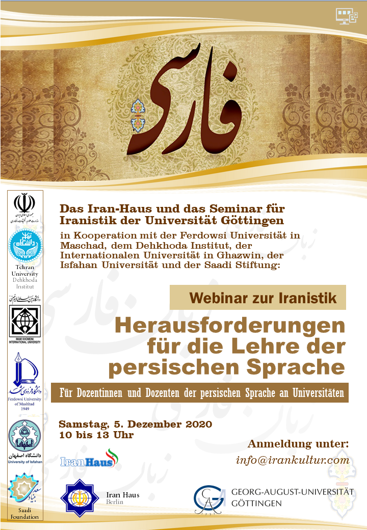 Webinar zur Iranistik | Aktuelle Herausforderungen für die Lehre der ...