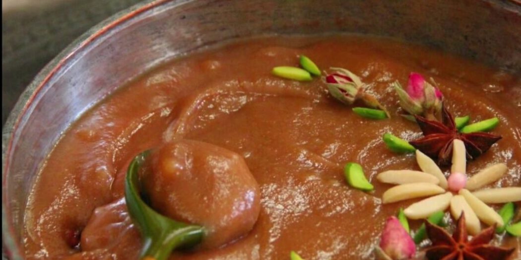 Samanu; Ein traditionelles Gericht, das im Iran während Nouruz serviert ...